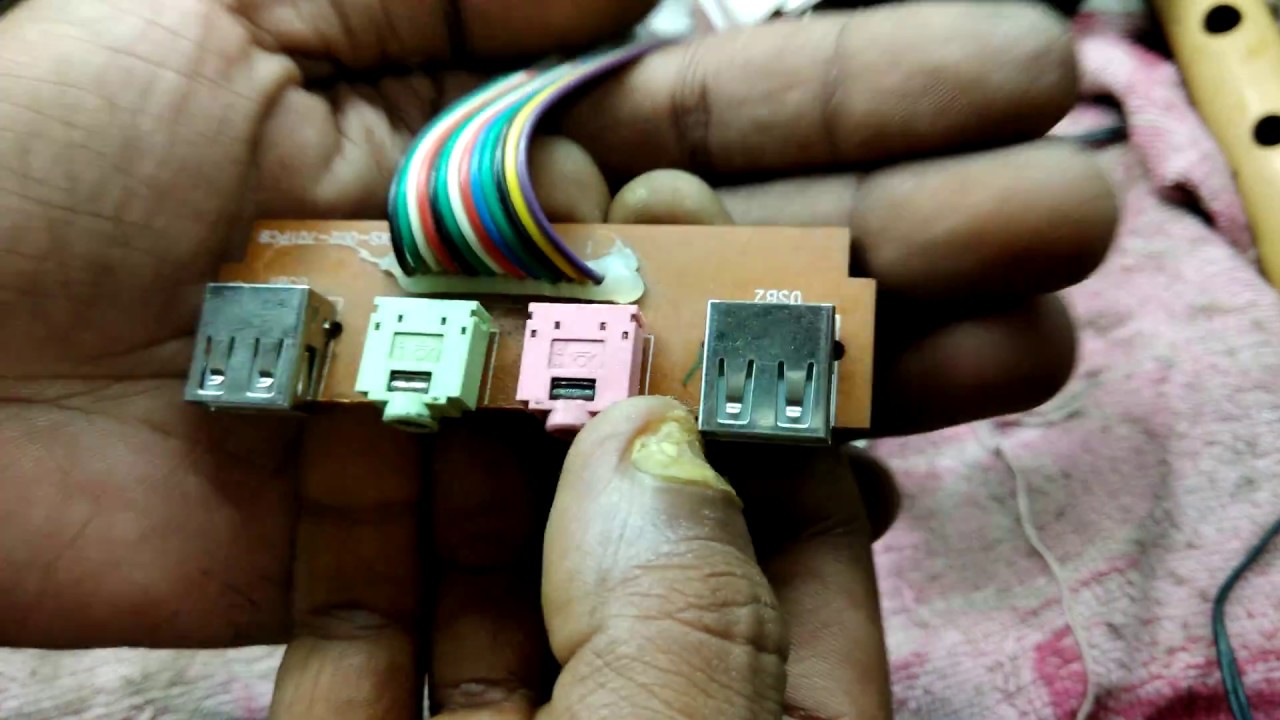 how to repair desktop front panel usb connectors - YouTube