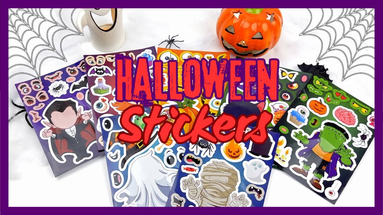 CREATE SPOOKY HALLOWEEN CHARACTERS! 🦇 DIY Stickers Craft for Kids! 🎃👻 ...