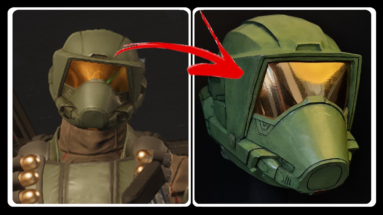 Cardboard FS-38 ERADICATOR helmet tutorial (Helldivers2) - YouTube