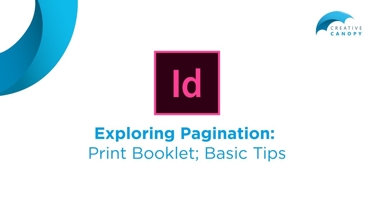 Adobe InDesign: Print Booklet and Pagination Basic Tips - YouTube