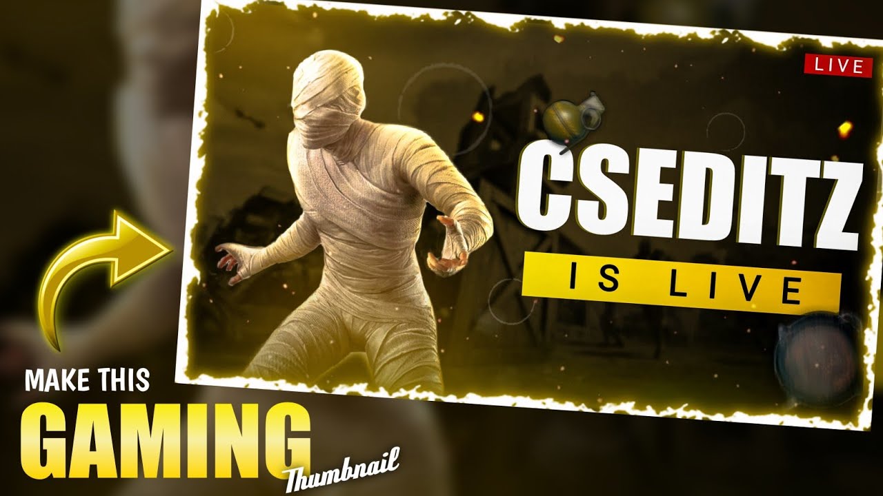 How to Make BGMI 🔴 Live Gaming Thumbnail on Android || BGMI Live Gaming ...