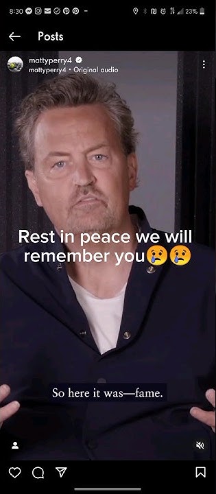 Rest in peace Matthew Perry 😢😢 - YouTube