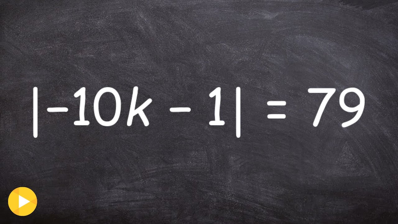 Solving a Two Step Absolute Value Equation - YouTube