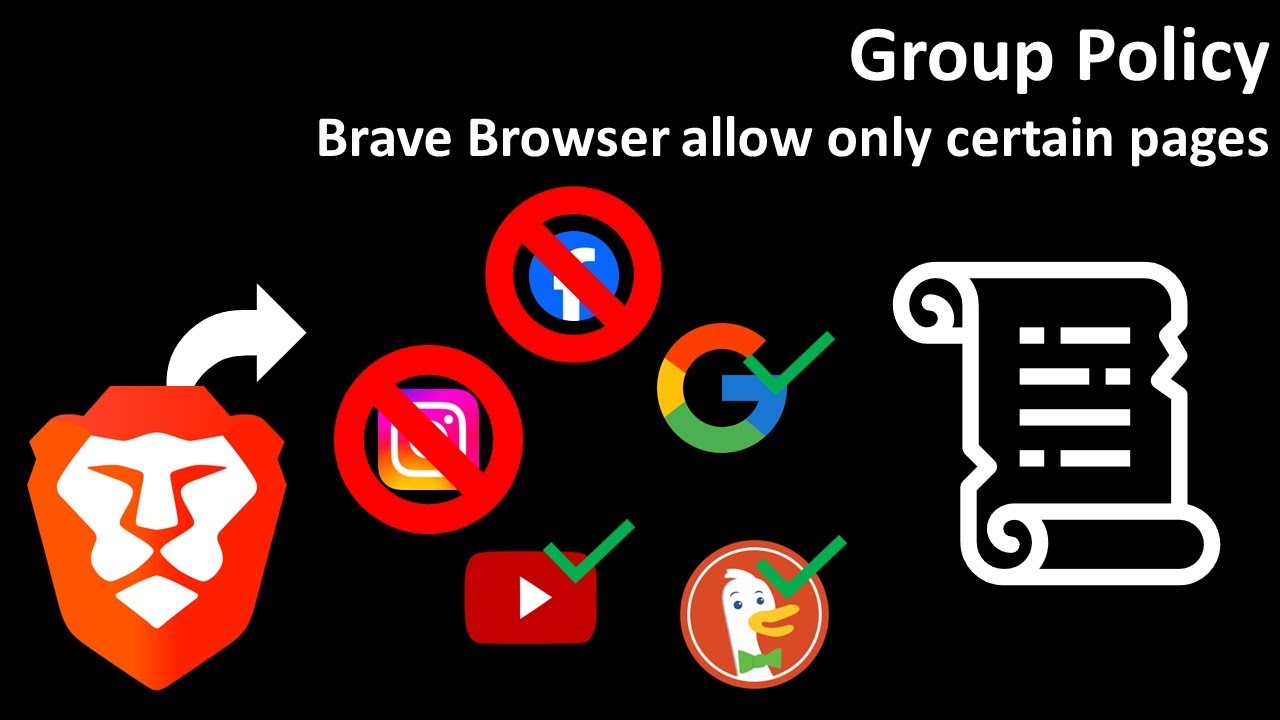 Group Policy: Brave Browser allow only certain pages - YouTube