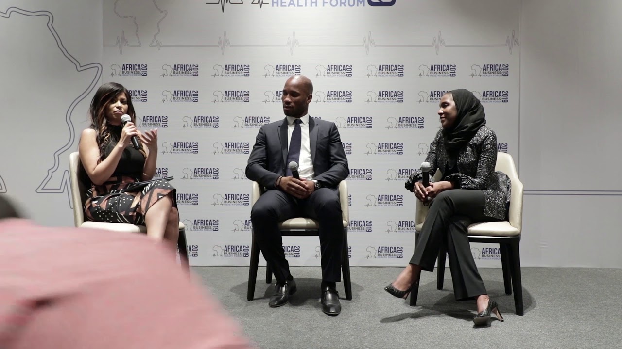 Halima Aliko Dangote talks philanthropy with Didier Drogba - YouTube