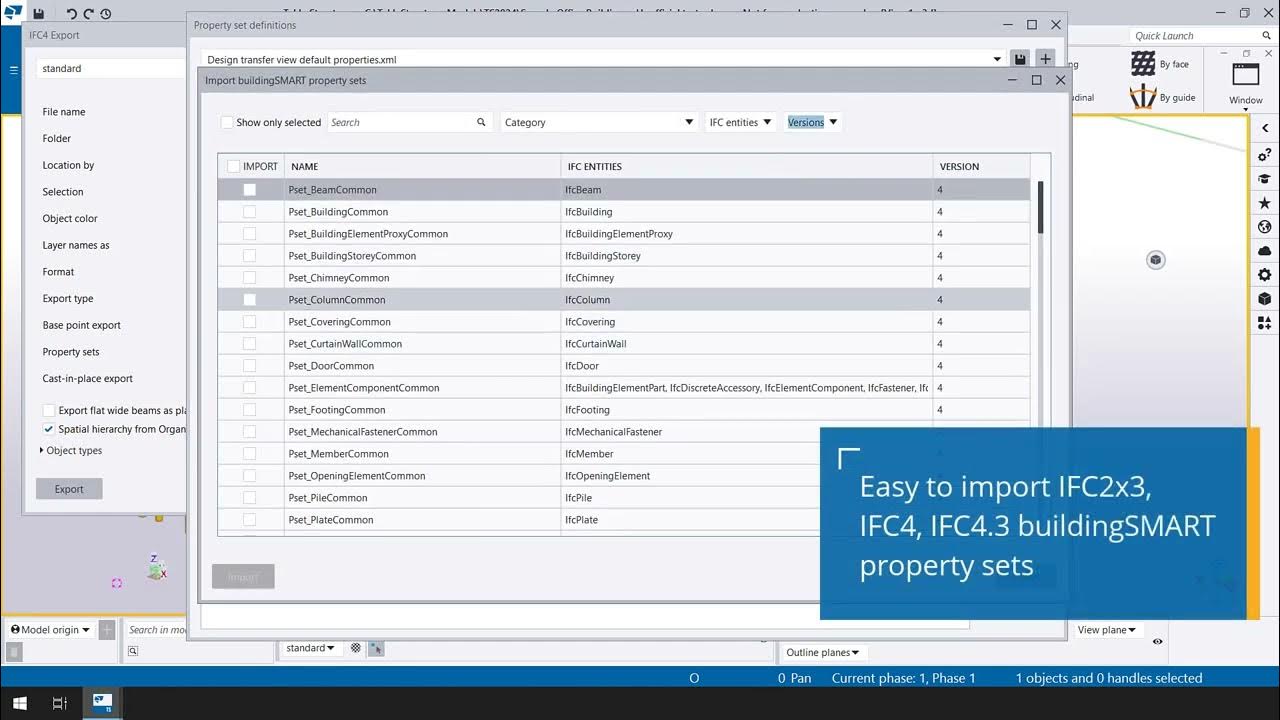 Renewed IFC property set control for exported model objects in Tekla Structures 2024 - YouTube