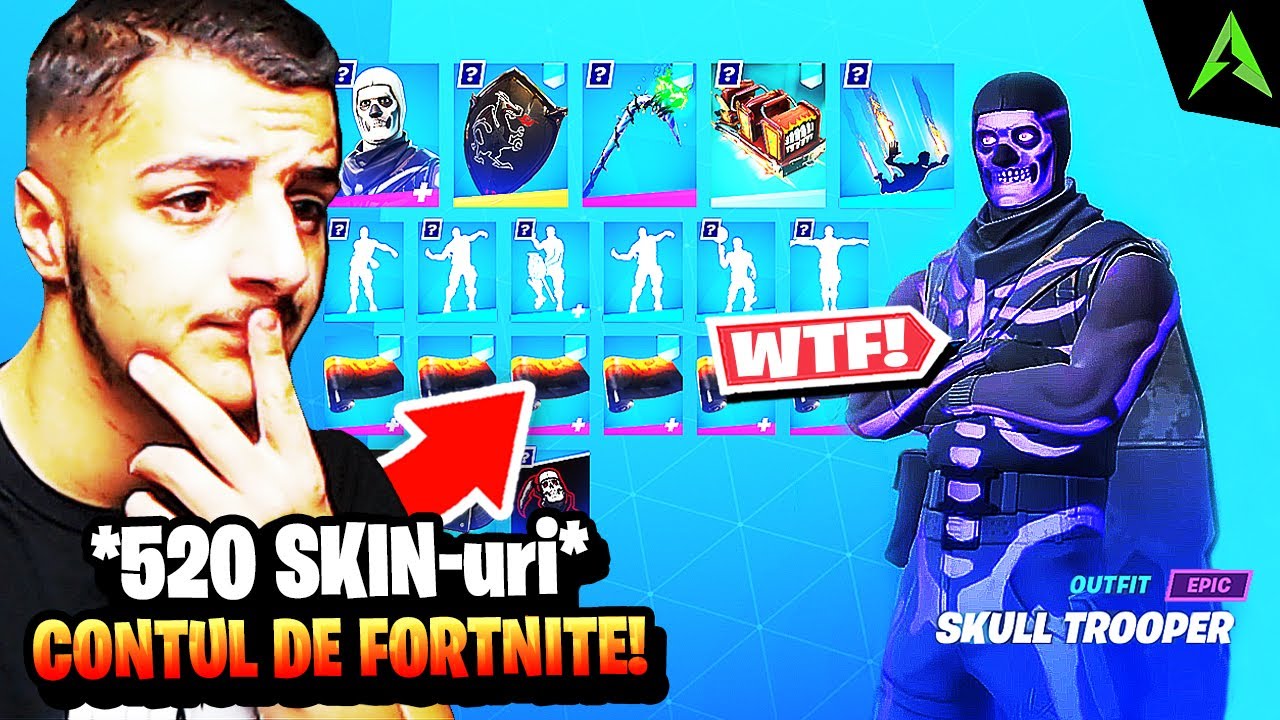 ARE 520 SKIN-uri PE CONTUL DE FORTNITE.. - YouTube
