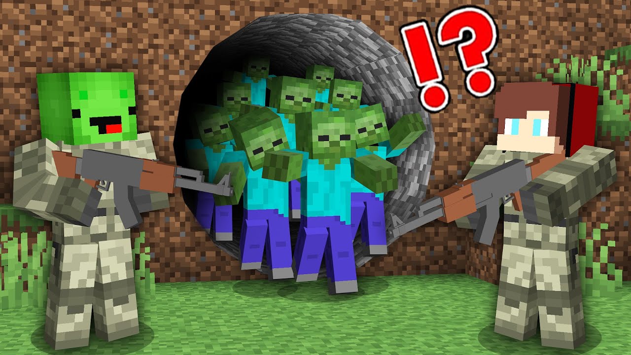 How JJ & Mikey vs Zombie Apocalypse - Maizen Nico Cash Smirky Cloudy ...