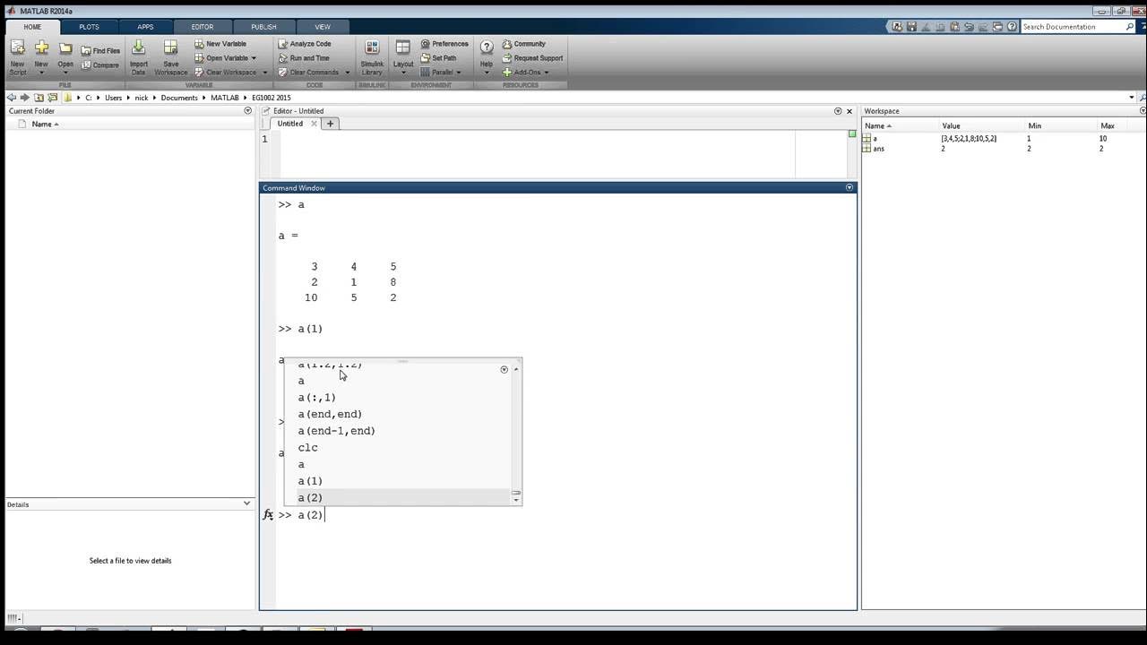 Week 5 - Part 1: Indexing Matrices and Arrays - YouTube