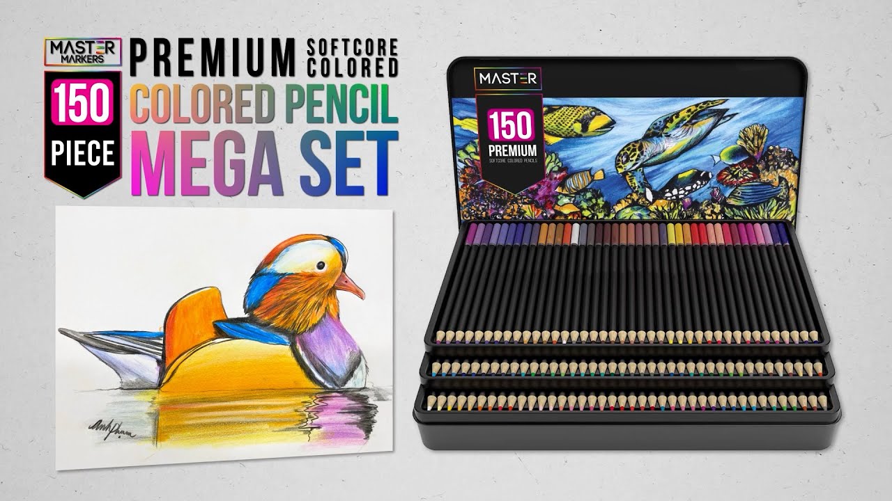 Master Markers | 150 Piece Premium Colored Pencil Mega Set - YouTube