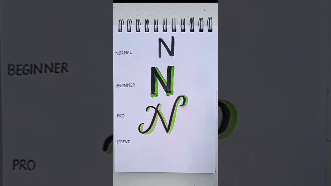 How to write N in different ways💫#shorts #lettering #handlettering # ...