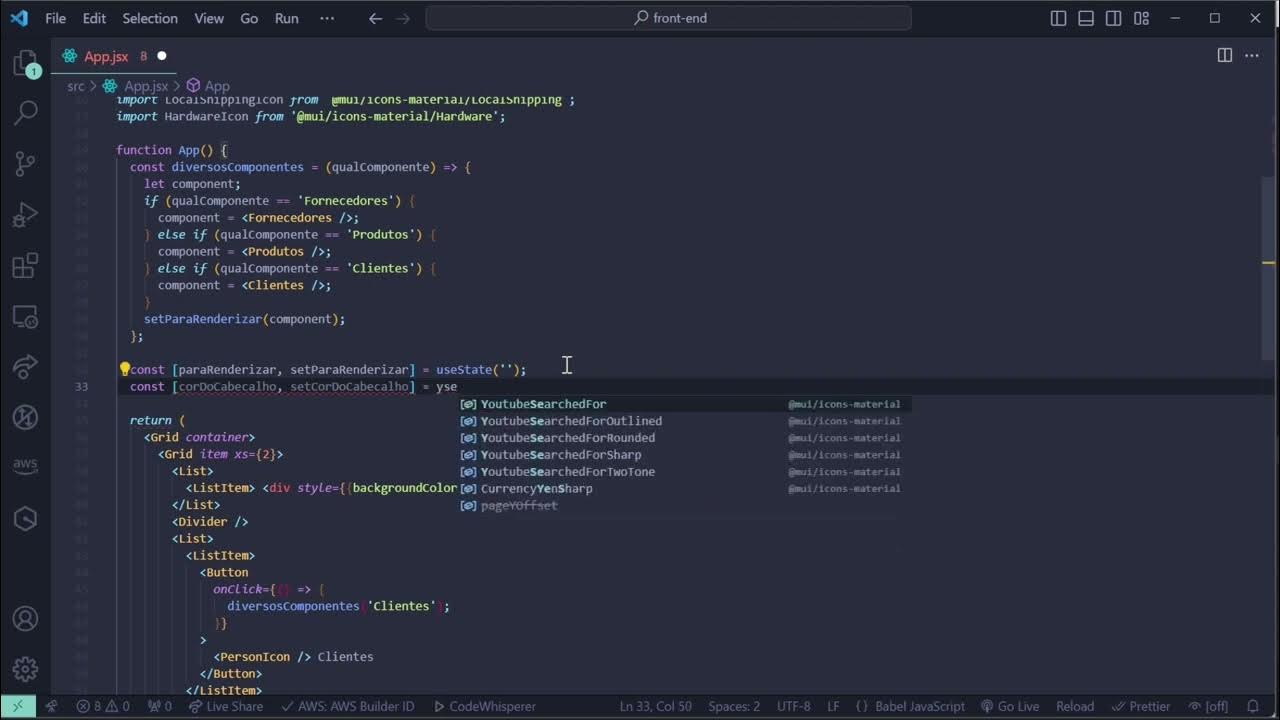 ReactJS - Alterar Cor do Componente dinamicamente ao Clicar - YouTube