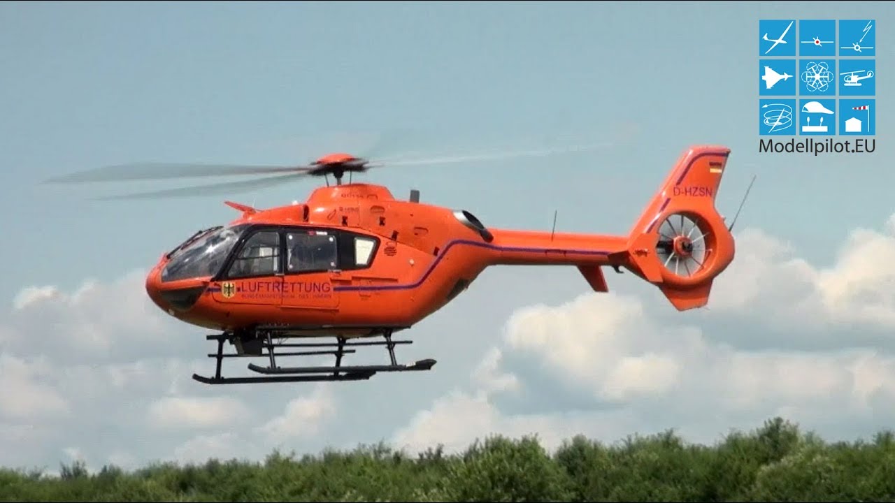 CHRISTOPH EC 135 T2I RC SCALE MODEL HELICOPTER HELI PORZER AIRSHOW ...