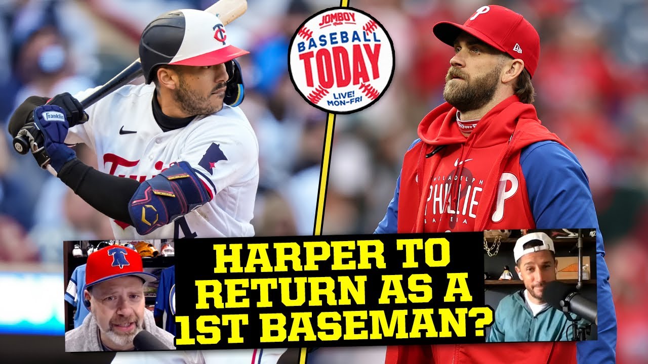 Bryce Harper coming back early as a FIRST baseman? | Baseball Today ...