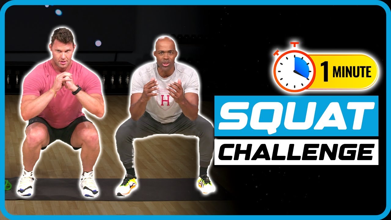 Do The 1-Minute Squat Challenge: Hold, Pulse, and Speed Squats! | No ...