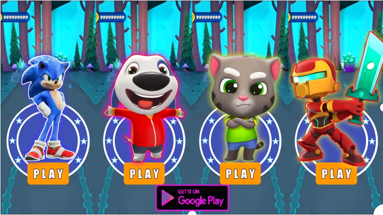 Movie Sonic Dash 🆚 Hank Gold Run 🆚 Tom Gold Run 🆚 Iron Man Om Nom Run # ...