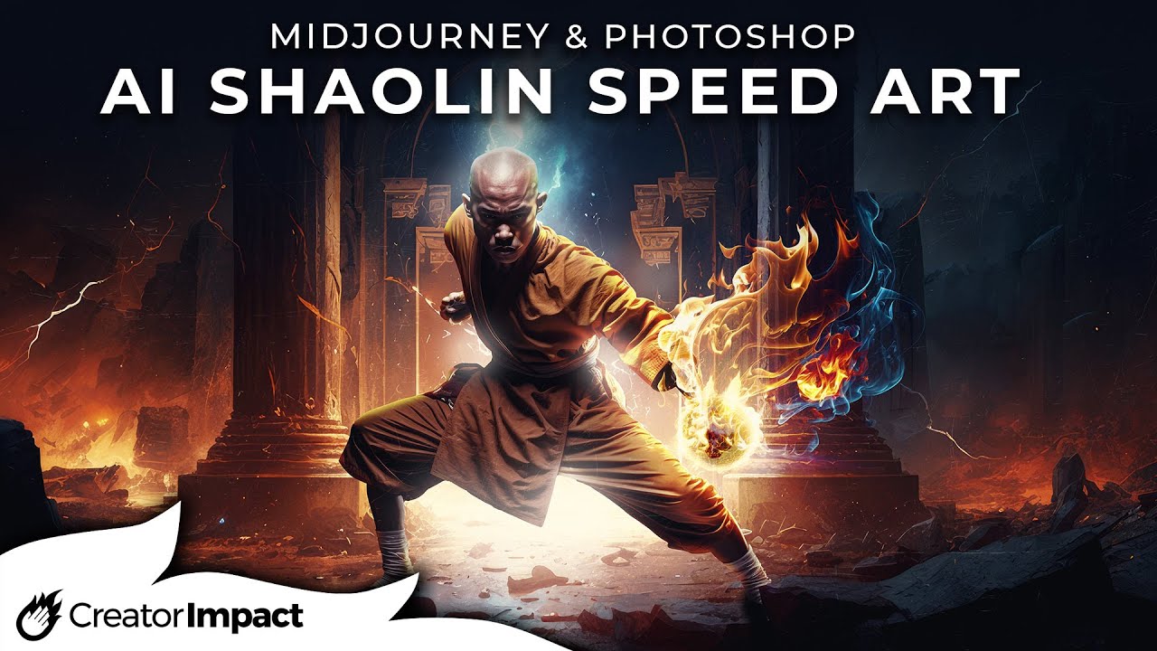 AI Art & Photoshop SPEED ART: 'AI Shaolin' - YouTube