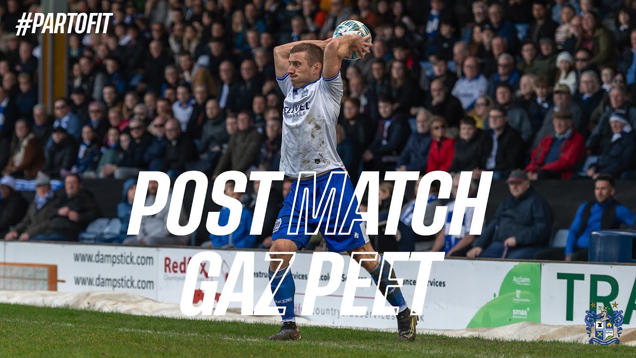 GAZ PEET "ALL THE LADS ARE DISSAPOINTED" | Post Match Interview | Bury ...