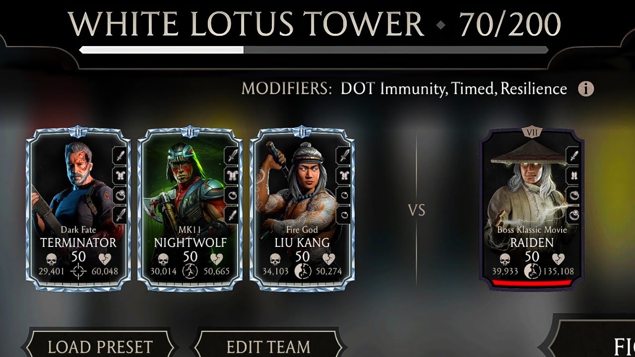 White Lotus Tower Boss Fight 70 + Reward. MK Mobile. - YouTube