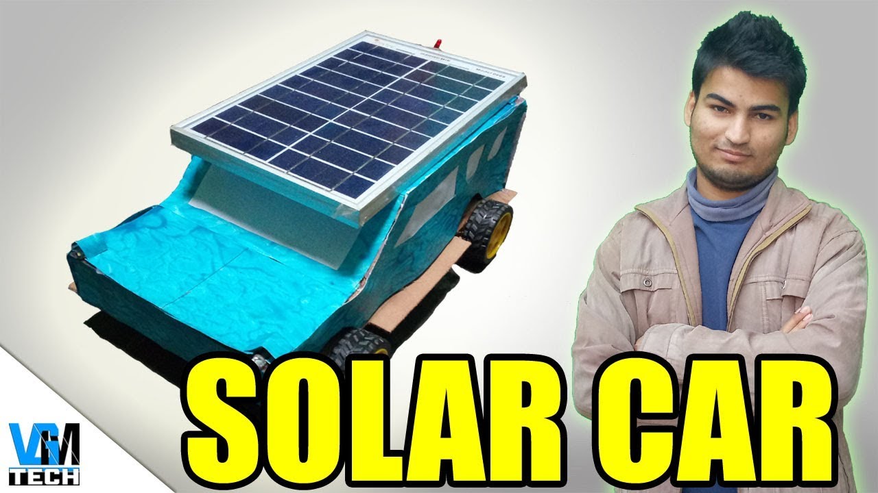Solar Panel Powered Car | Mini Project - YouTube