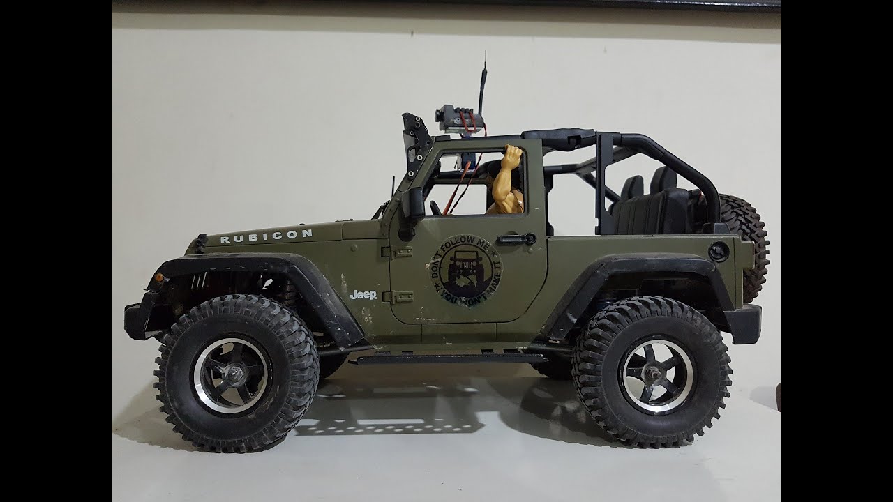 RC Crawler Jeep Wrangler Scx10-2 Dashcam plus FPV - YouTube