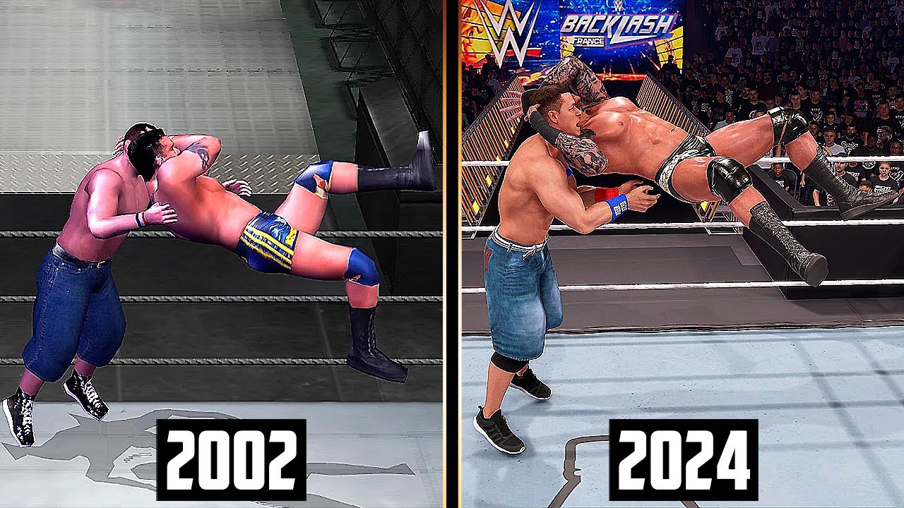 The Evolution of RKO in WWE Games !!! (WWE WrestleMania XIX - WWE 2K24 ...