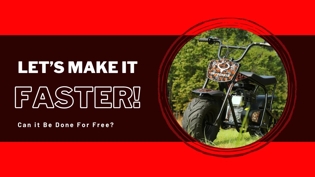 Free Mini Bike Performance Mods! - YouTube