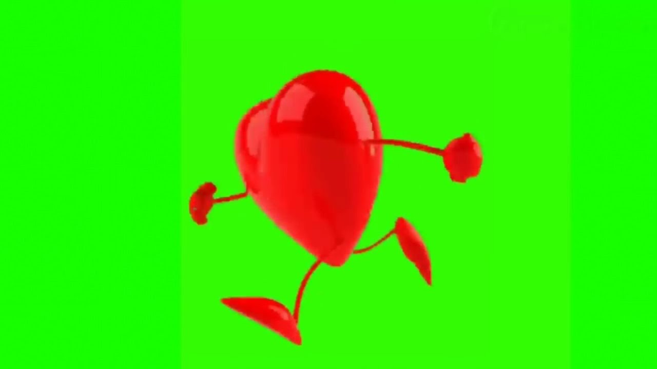 Heart running away green screen hd vfx video just download no Copyright ...