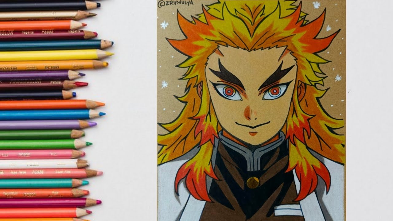 Drawing Kyojuro Rengoku - Speed Drawing - YouTube
