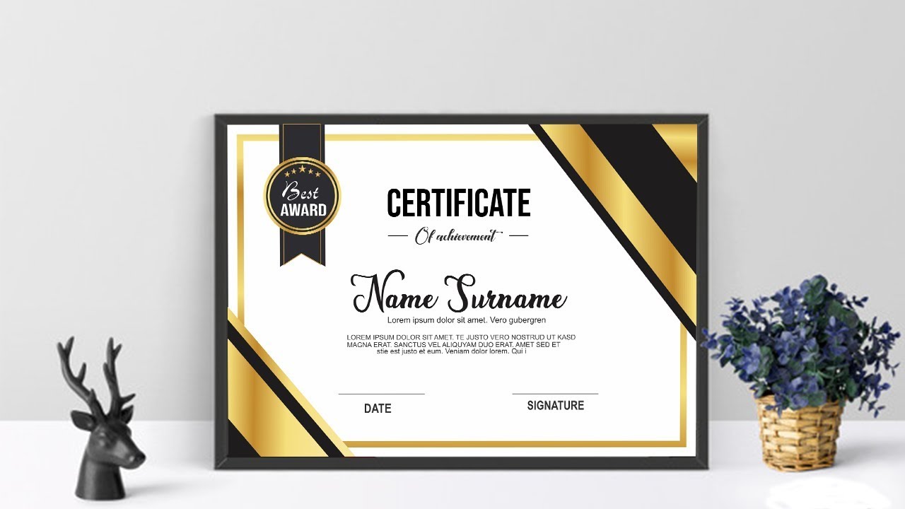 CorelDraw x7 Tutorial - Certificate Design With New Color Scheme - YouTube