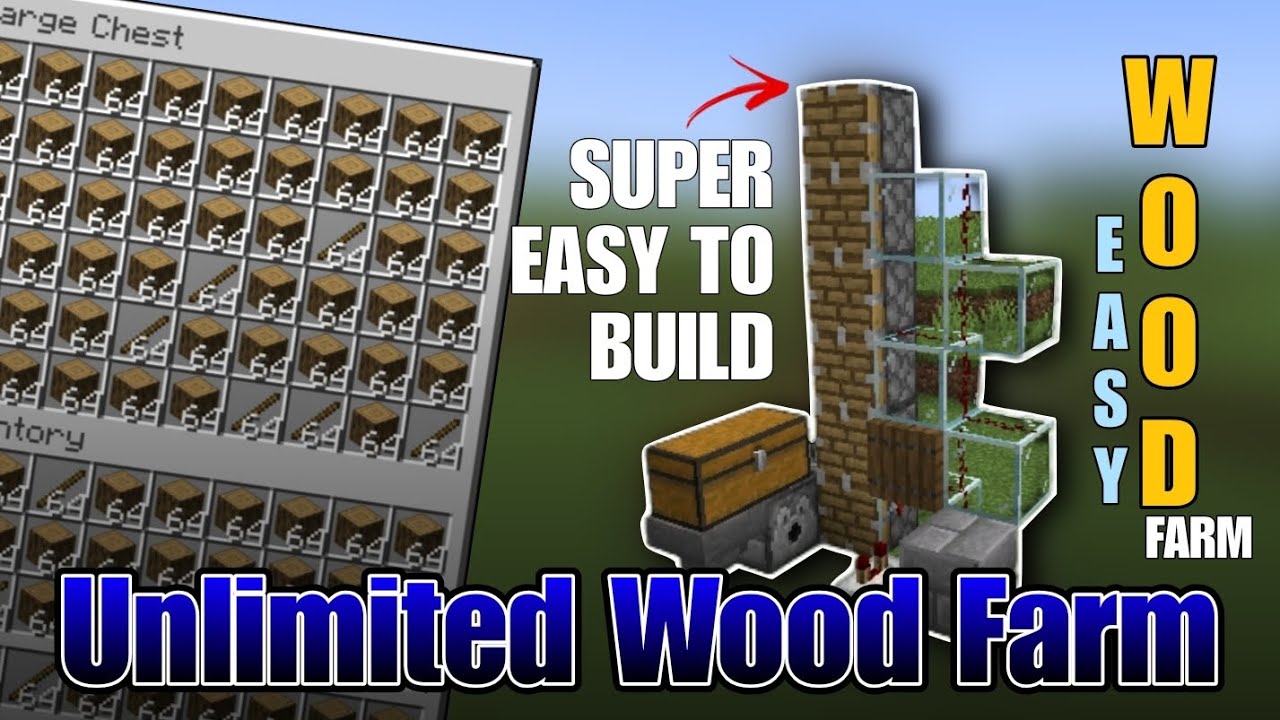 🌲 Unlimited Wood Farm in Minecraft - Super Easy & Efficient! 🪵 - YouTube