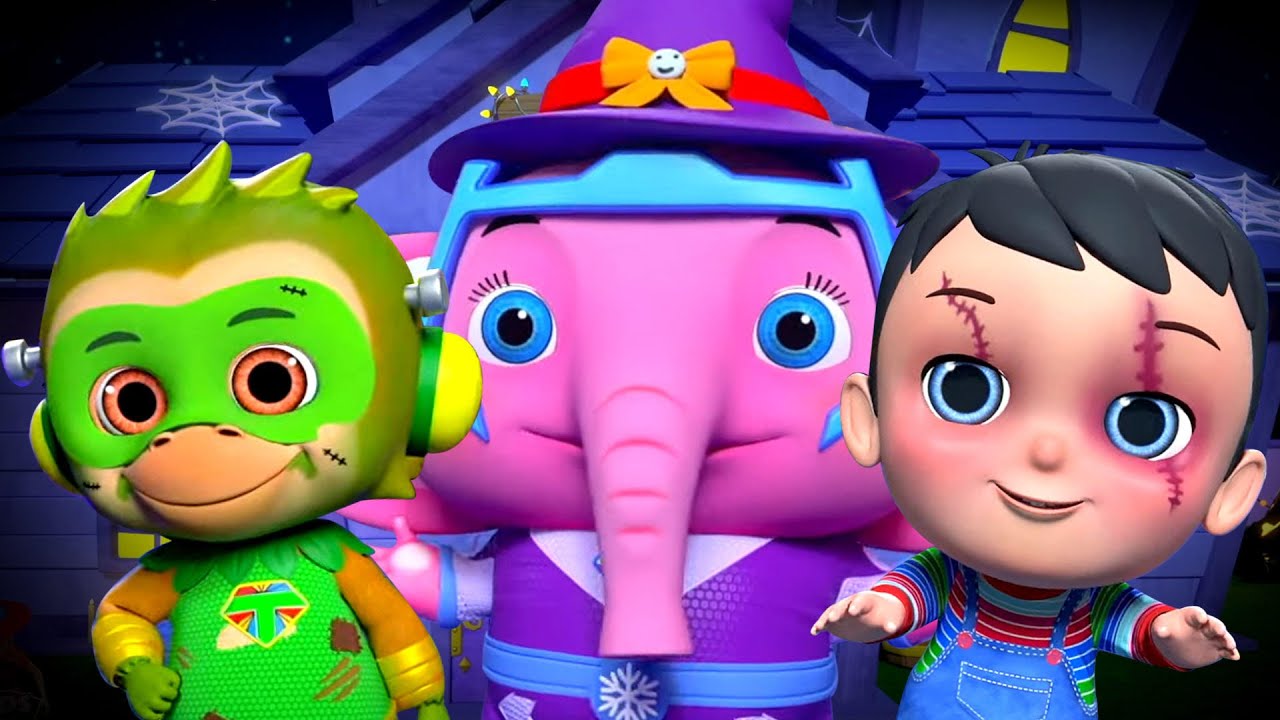 Five Little Monsters, Halloween Music and Song for Children - YouTube