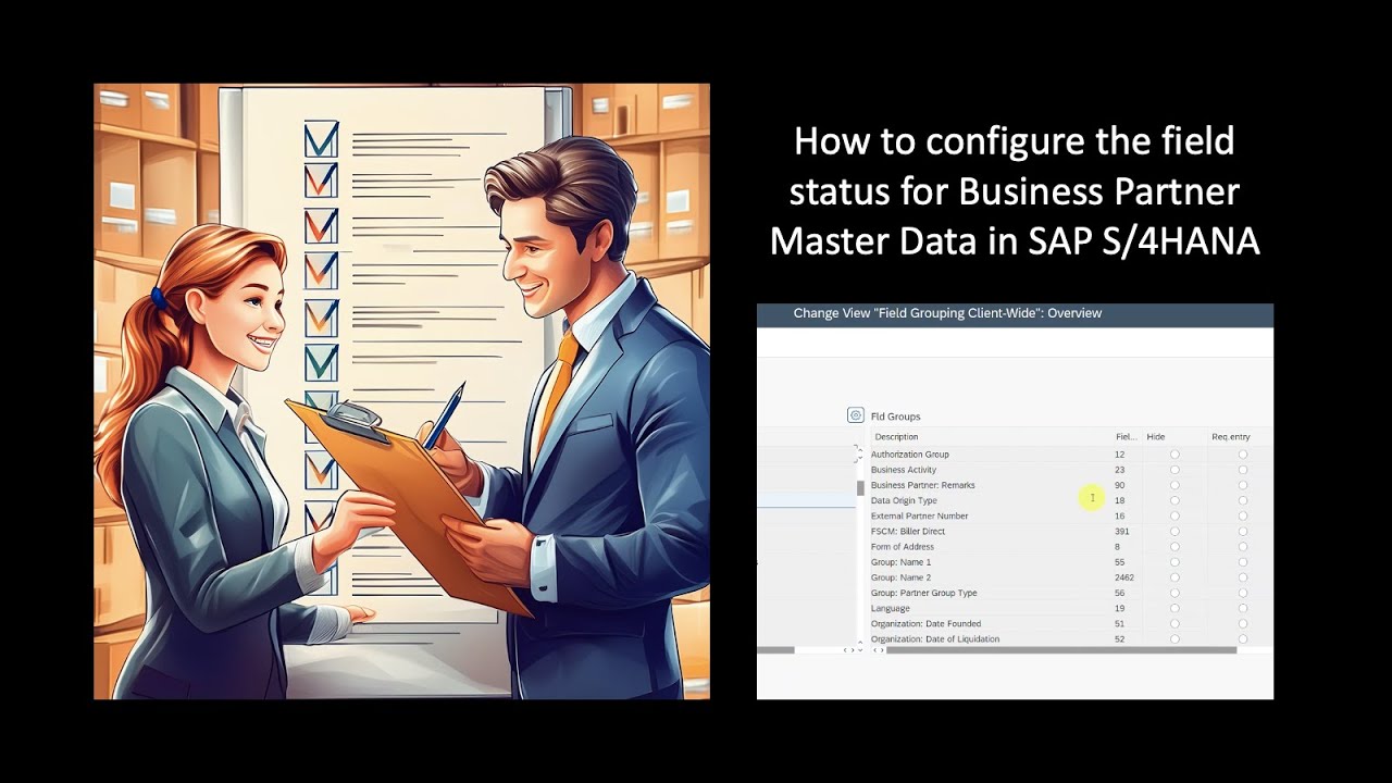 SAP Business Partner Field Status Configuration in SAP S/4HANA - YouTube