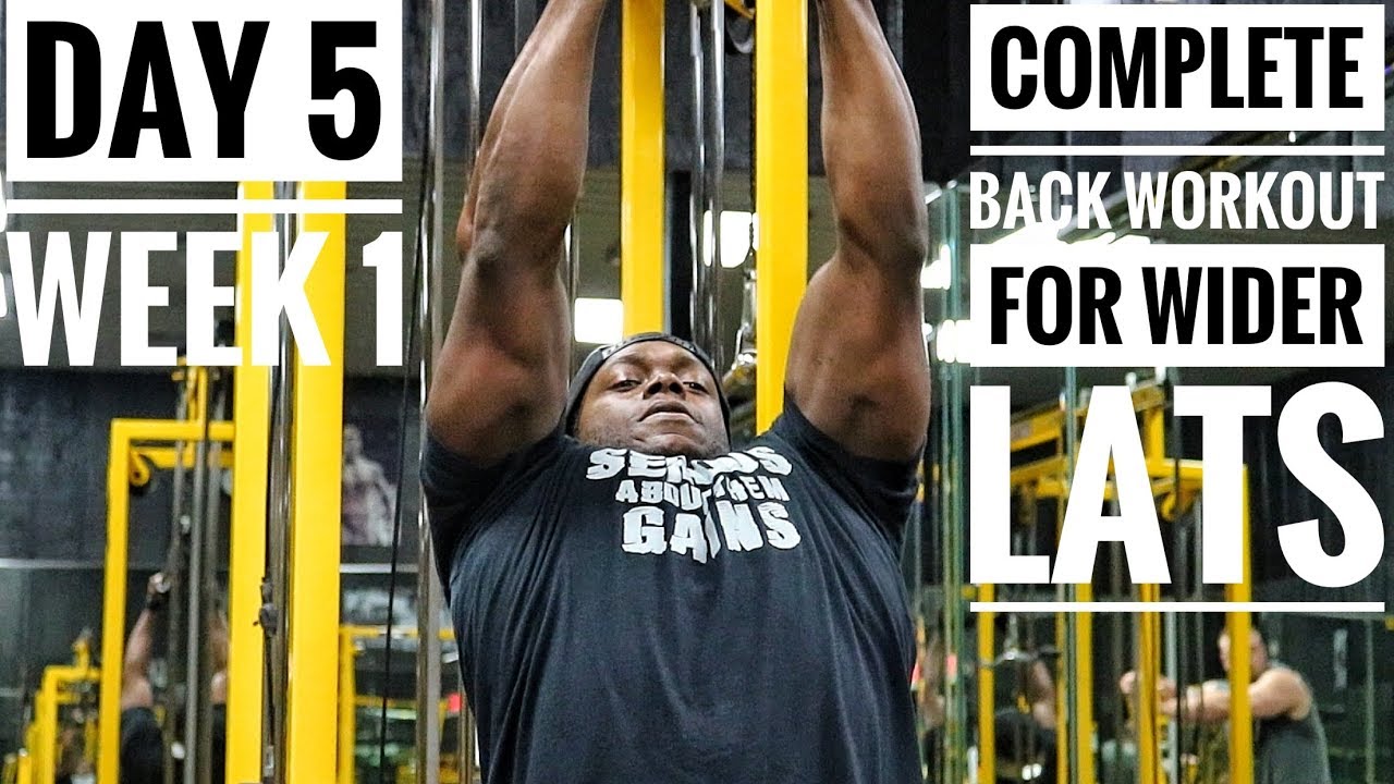 Complete Back Workout For Wider Lats | Day 5 - Week 1 - YouTube