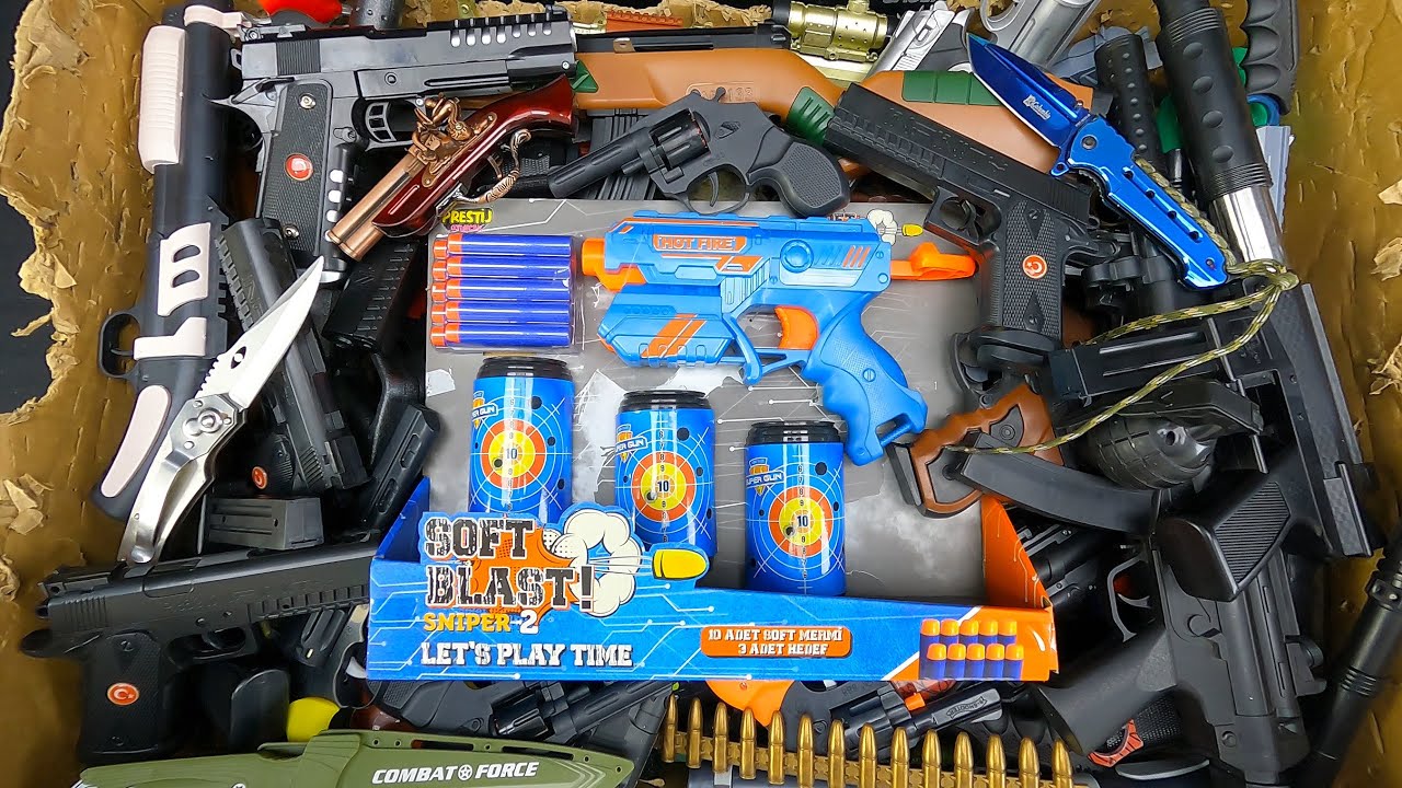 My New Soft Bullet Shooting Nerf Gun Bead Shot Guns And Shotguns ...