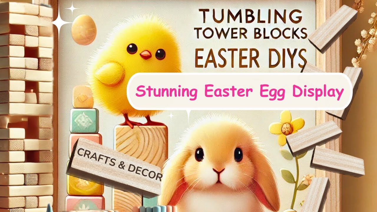 Easter Tumbling Tower Blocks DIYS | Jenga Blocks Home Decor | Budget ...