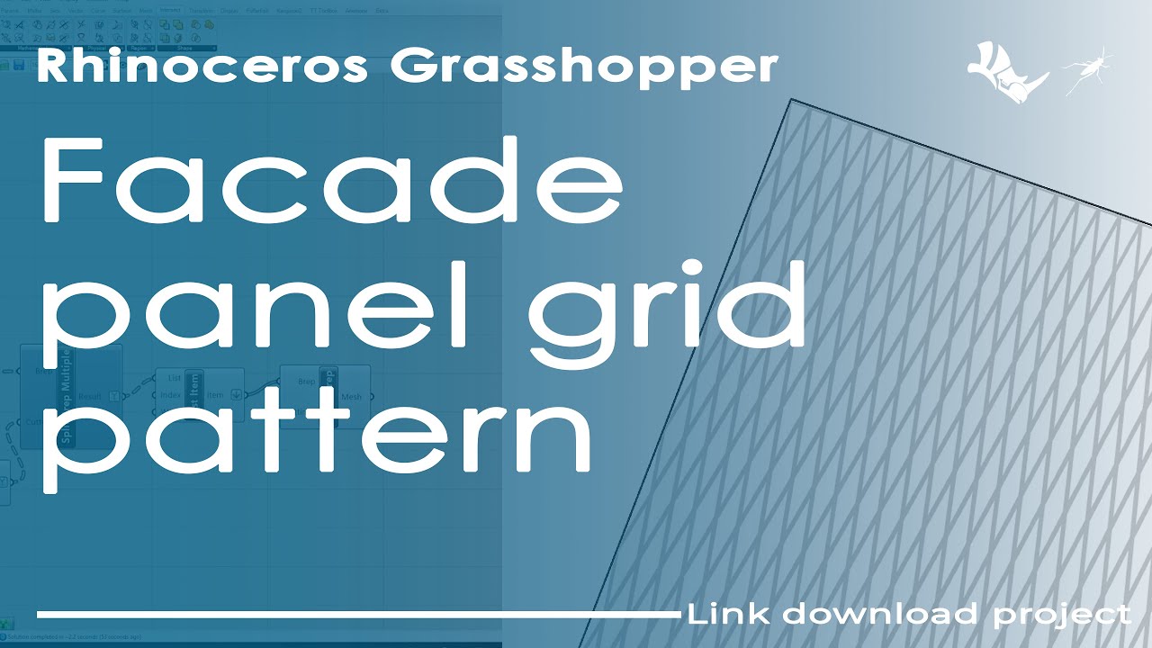 Facade panel grid pattern \ Grasshopper \ Free Download project - YouTube