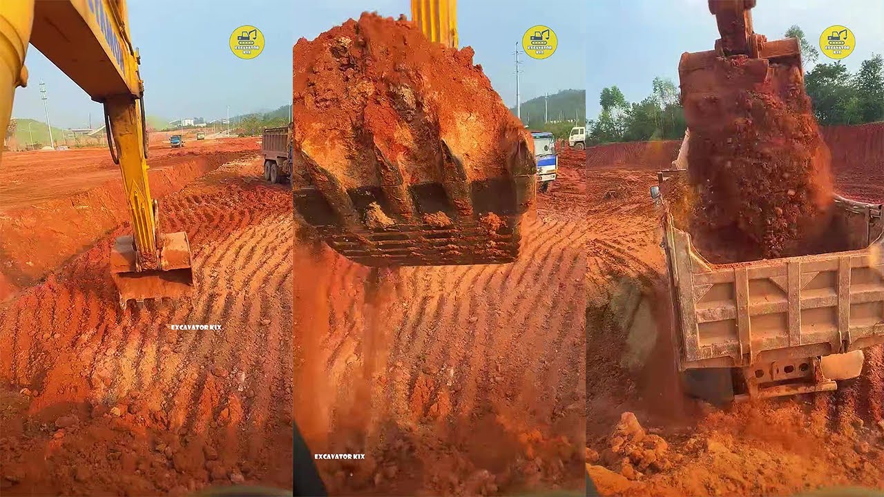 How To Excavators Load Soil Onto Trucks Professionally P1549 - YouTube
