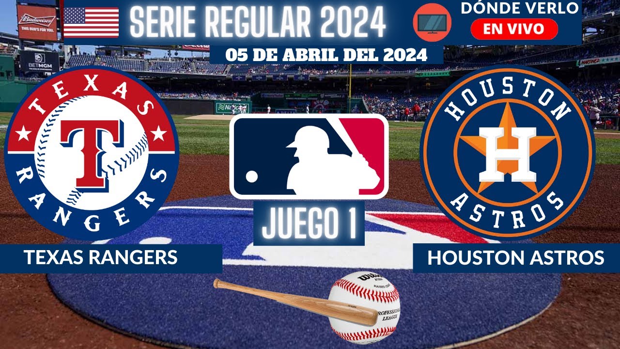 ⚾️Rangers vs Astros⚾️Dónde Ver El Partido EN VIVO|Major League Baseball ...