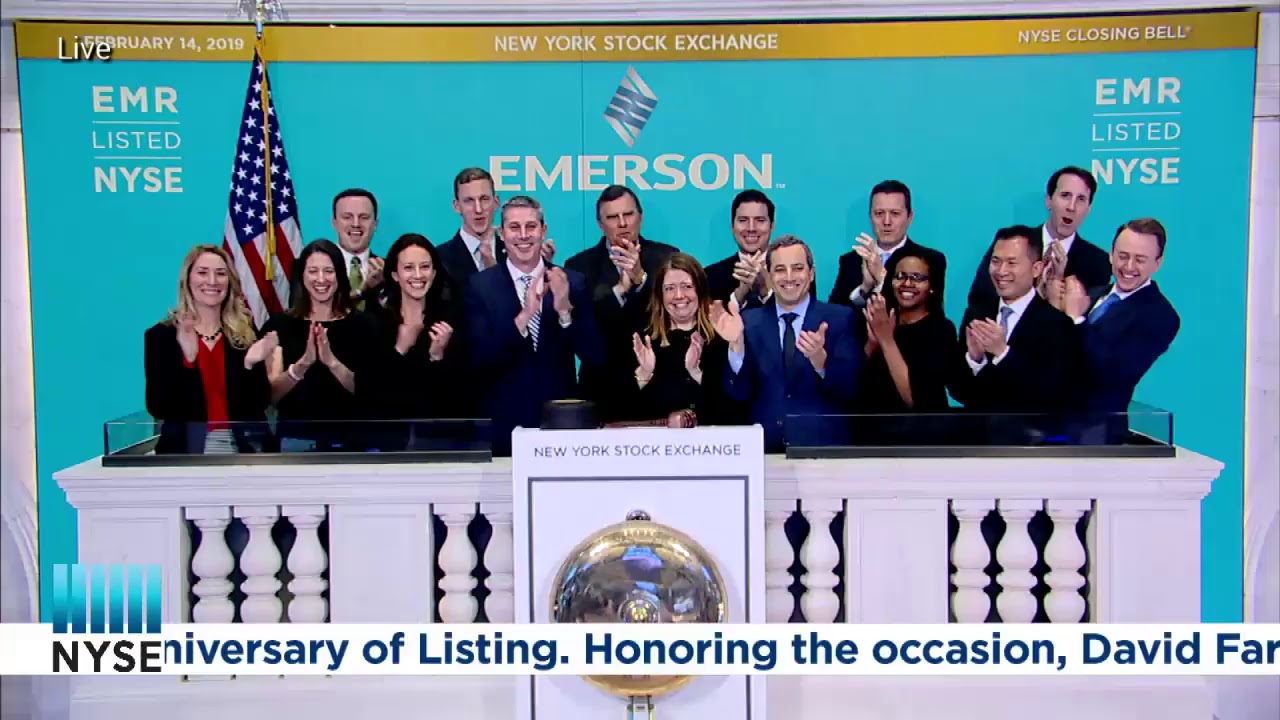 Emerson (NYSE: EMR) Rings the NYSE Closing Bell - YouTube