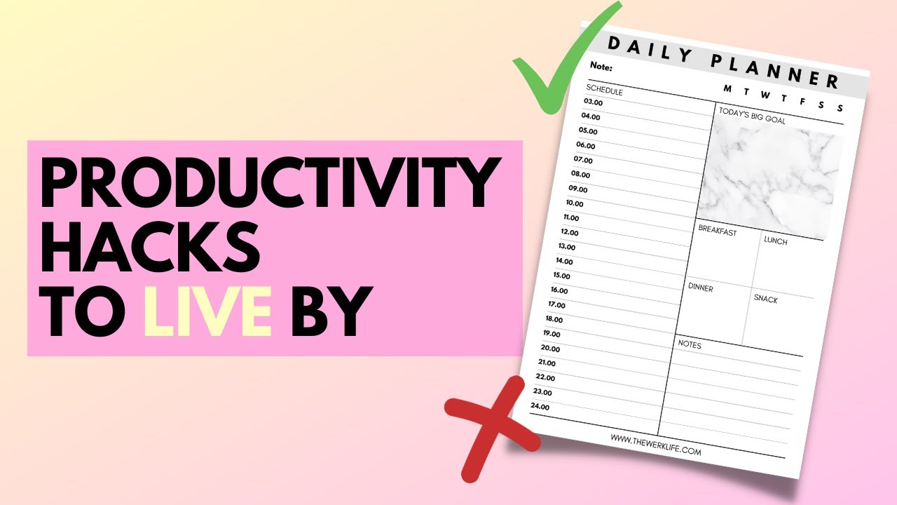5 Productivity Hacks to Get More Done | Productivity Tips & Motivation ...