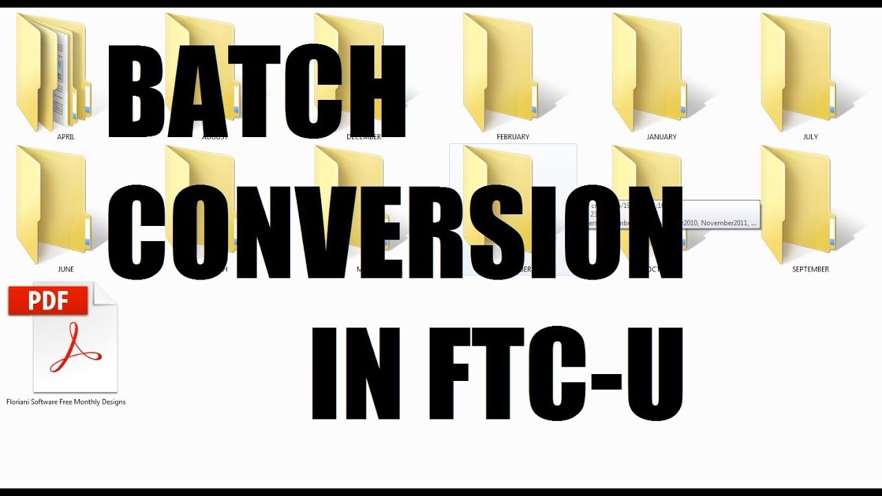 Batch Conversion in FTC-U - YouTube