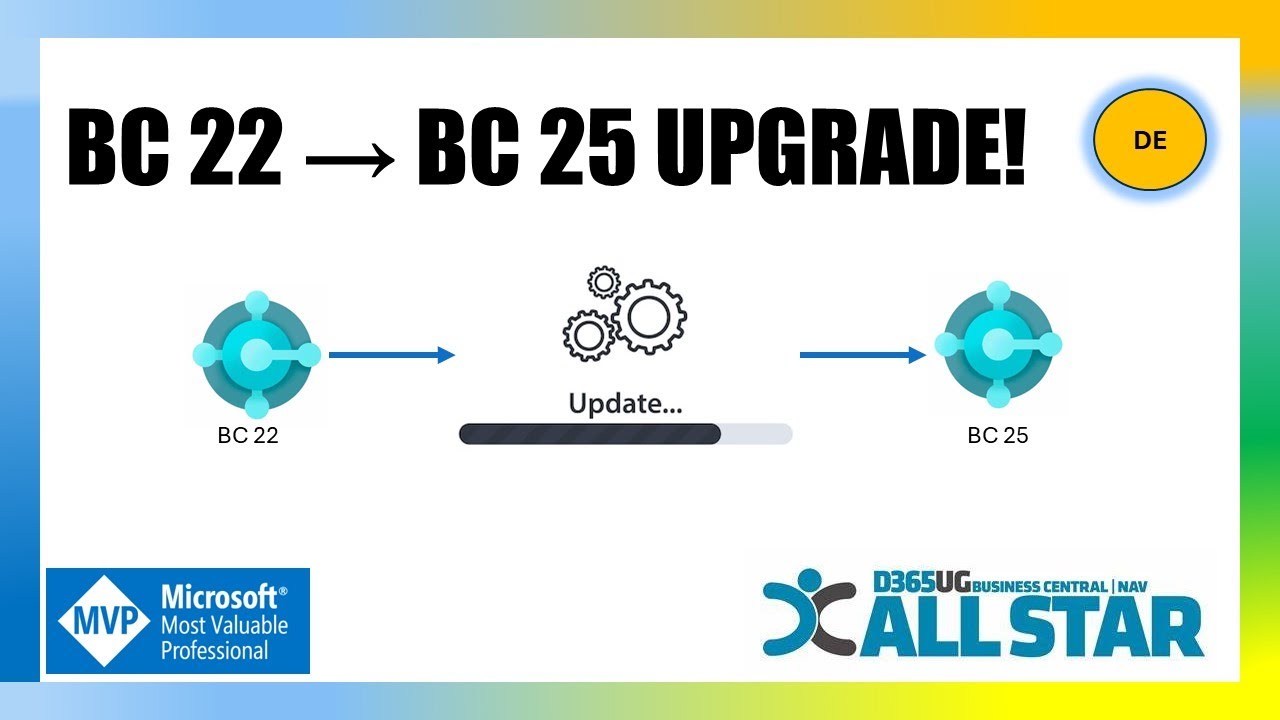Upgrade Data from Dynamics BC 22 to BC 25 Step by Step Guide {DE} - YouTube