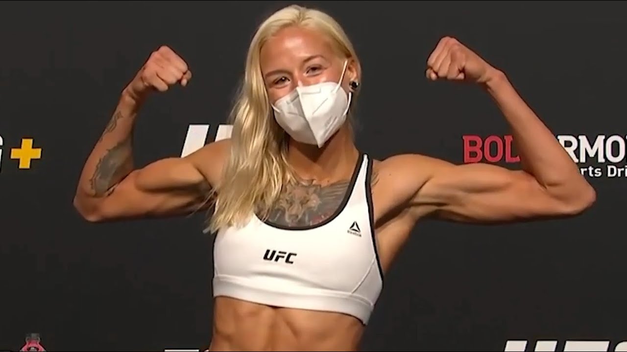 Mariya Agapova and Shana Dobson - Official Weigh-ins - (UFC Fight Night ...