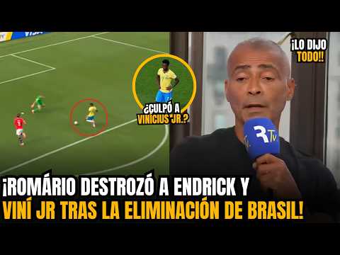 🚨¡DIOS MÍO! ¡MIRA LA INDIGNACIÓN DE ROMÁRIO CONTRA VINI JR Y ENDRICK TRAS LA ELIMINACIÓN DE BRASIL!