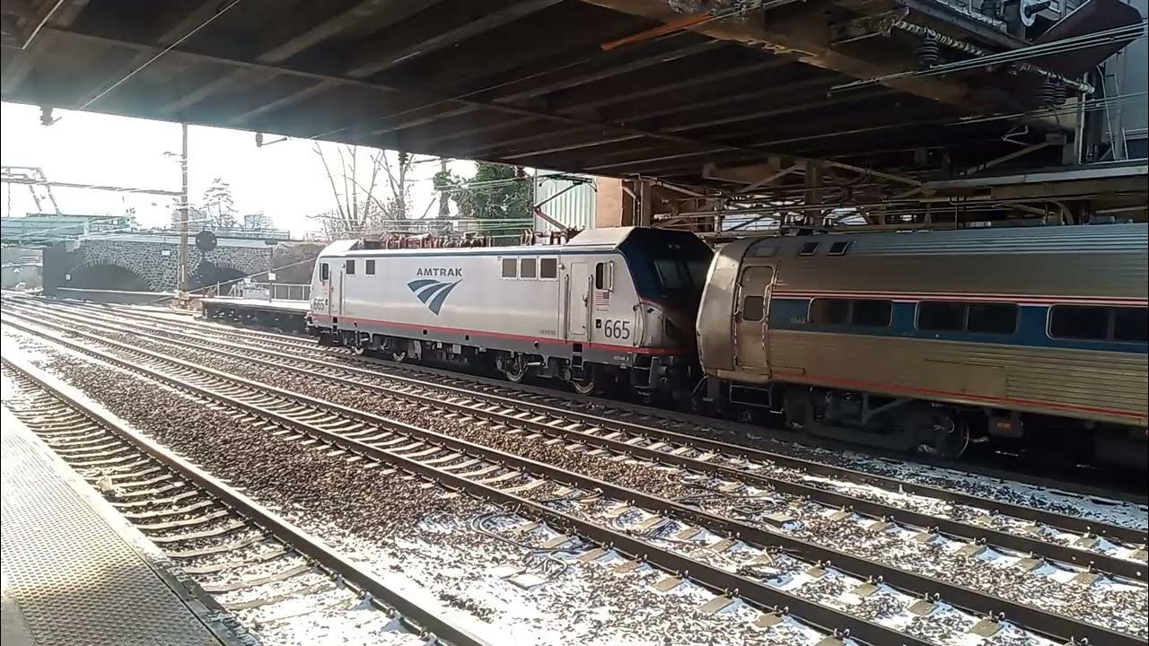 Amtrak Keystone 647 With Two Locomotives & SEPTA 718 Departing Trenton, NJ - YouTube