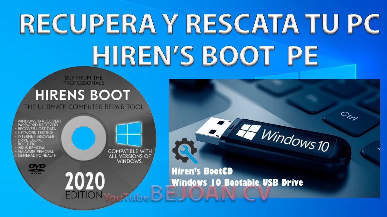 HIREN'S BOOT PE RECUPERA Y RESCATA TU PC CUANDO NO ARRANCA - YouTube