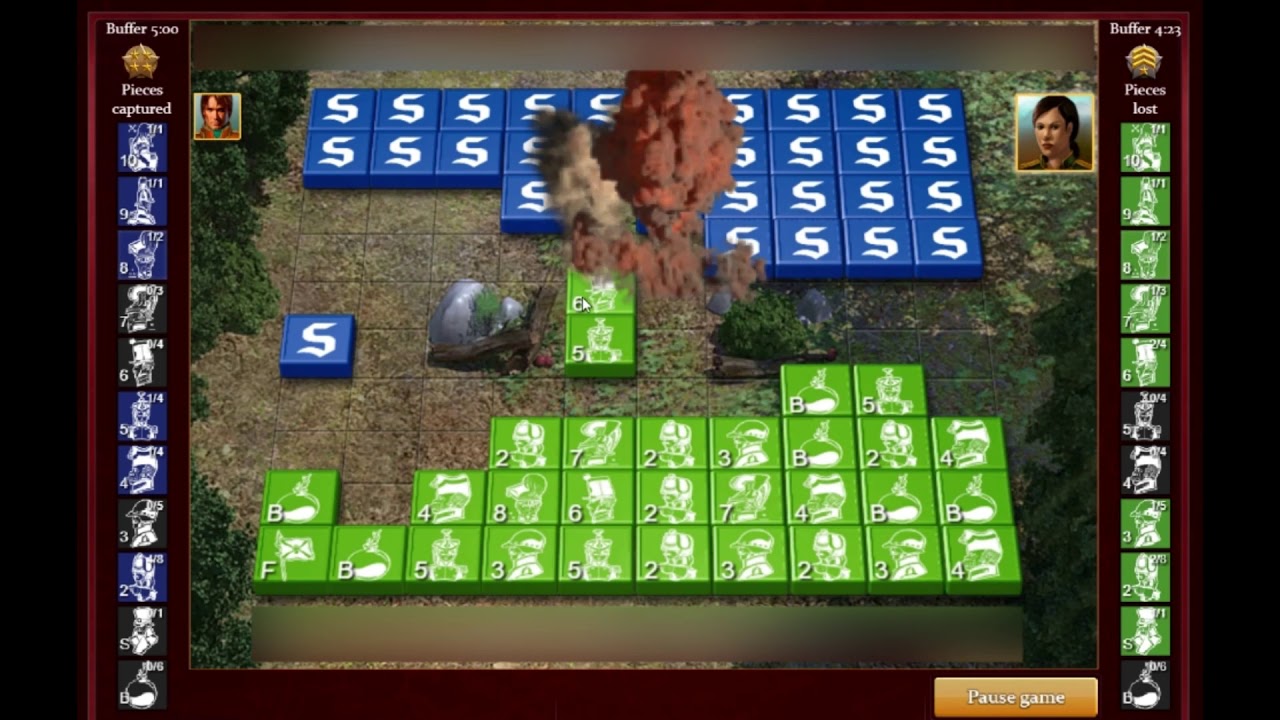 Stratego Online. Bad game against a Silver Lieutenant - YouTube