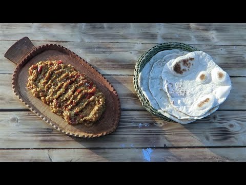 Mirza Ghasemi, Wood fire & aubergine An old delicacy بادمجان و آتش چوب، نان دهات و میرزاقاسمی