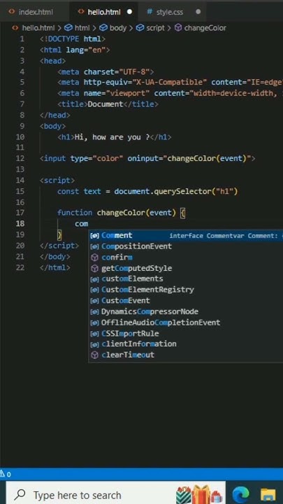 How to input color HTML 🥰💯 #developer - YouTube